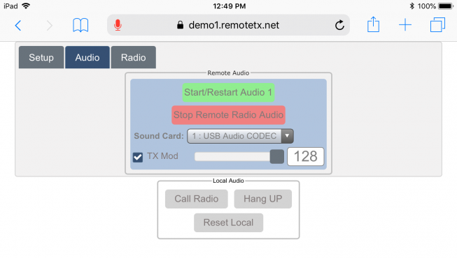 Screen Shots – RemoteTx