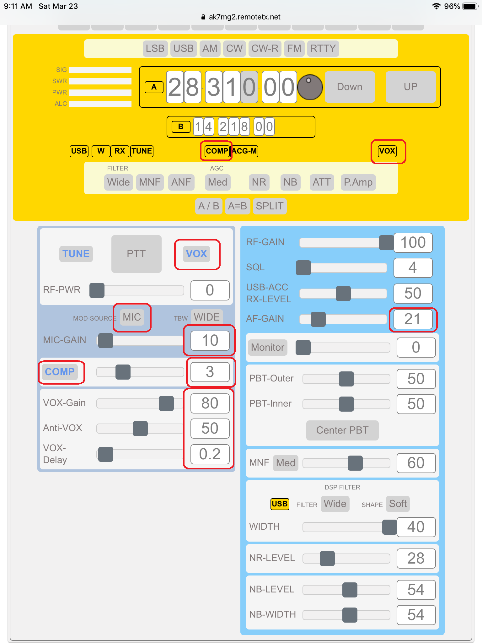 Icom 7300 VOX with iPad and iPhone – RemoteTx