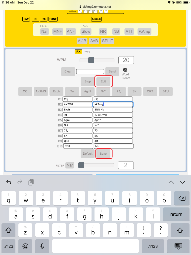 Icom 7300 CW Text Keyer – RemoteTx